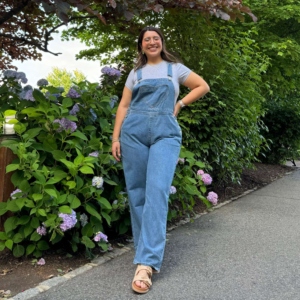 29" Inseam Overall Jeans - Light Wash – Shiny by Nature